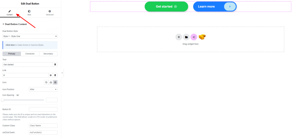 Dual Button Elementor Widget Documentation - Zyre Elementor Addons